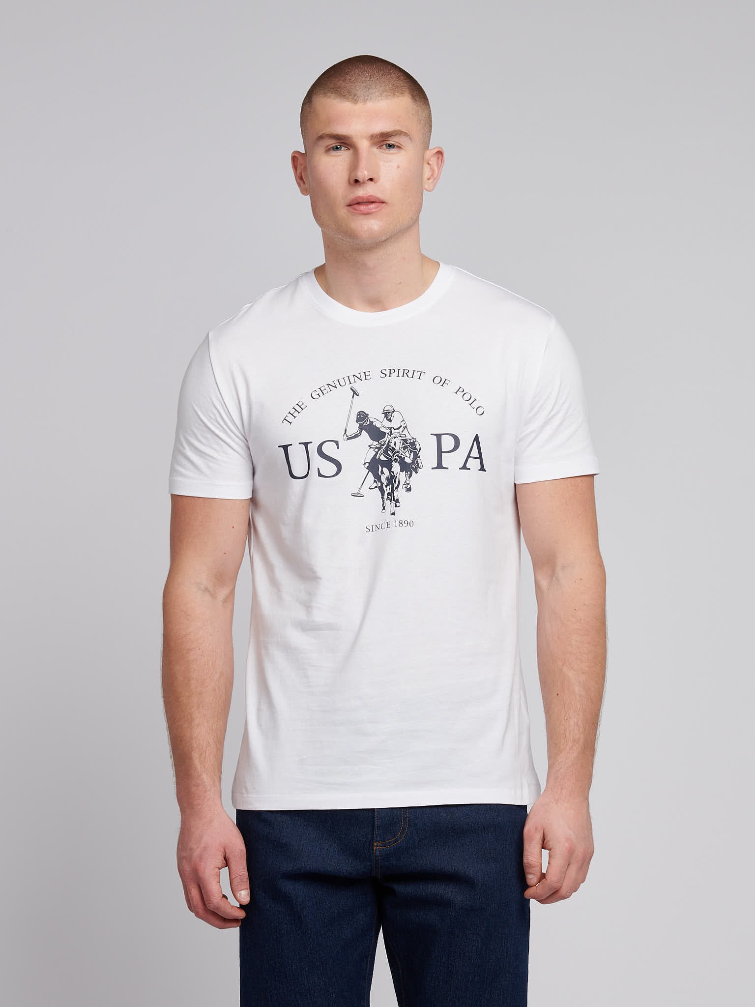 Mens USPA Print Graphic T-Shirt in Bright White – U.S. Polo Assn. Poland